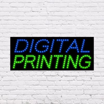 LED Digital Printing Sign | Light Up Sign | 11"H x 27"W x 2"D | eBay