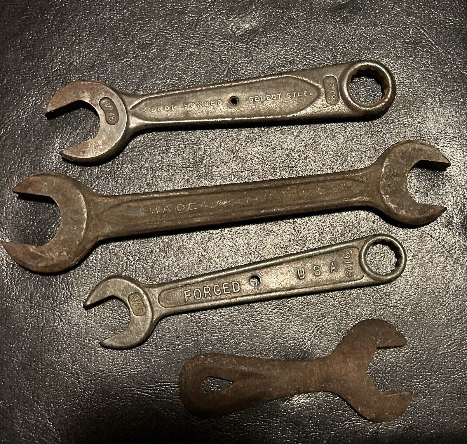 Antique Forged Select Steel Wrenches, Barcalo Buffalo And Old Unmarked ...
