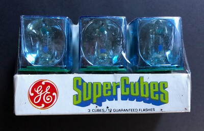 GE Super Cubes SEALED 3-pack Flashcubes Flash Bulbs NEW Original ...