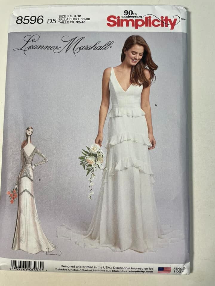 Wedding Dress Bride Bridal Party Size 4 6 8 10 12 Simplicity 8596 Uncut ...