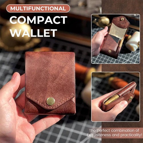 Waterproof Slim Minimalist Wallet Built-in Pen Slot Card Holder Travel ...