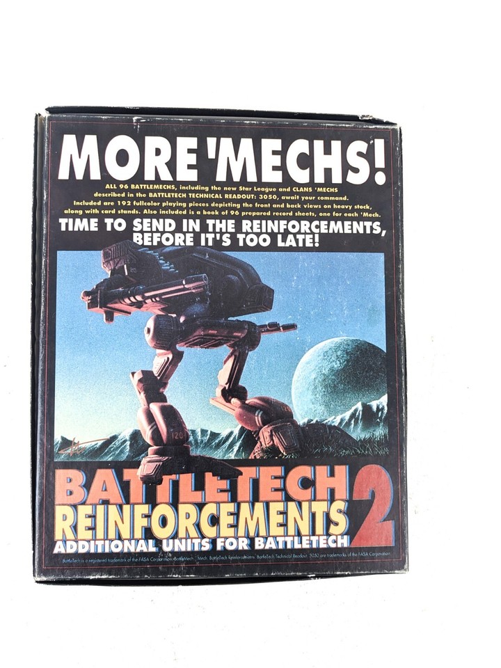 Battletech Third Edition 1604 + Reinforcements 2 Box Set READ ...
