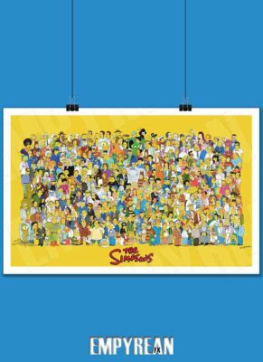 The Simpsons Characters Of Springfield Poster Art Print | eBay