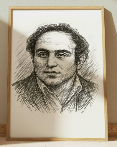 DAVID BERKOWITZ DRAWING PRINT PORTRAIT SKETCH 8" x 10" SERIAL KILLER ...
