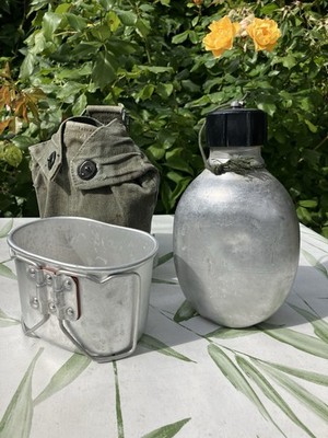 Rare British Army 44 Pattern Water Bottle Canteen, Cup, Pouch Set 2nd ...
