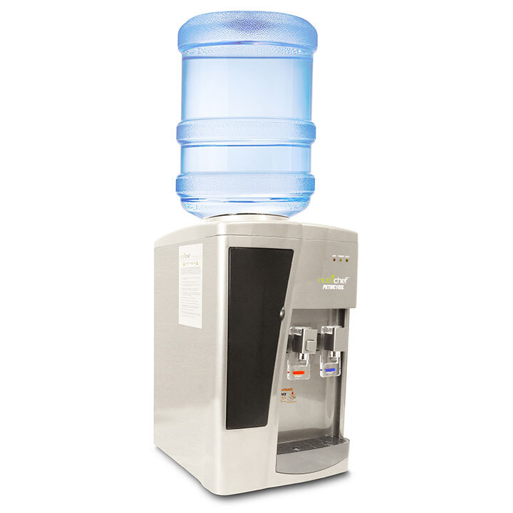 NutriChef PKTWC10SL Hot & Cold Countertop Style Water Cooler Dispenser ...