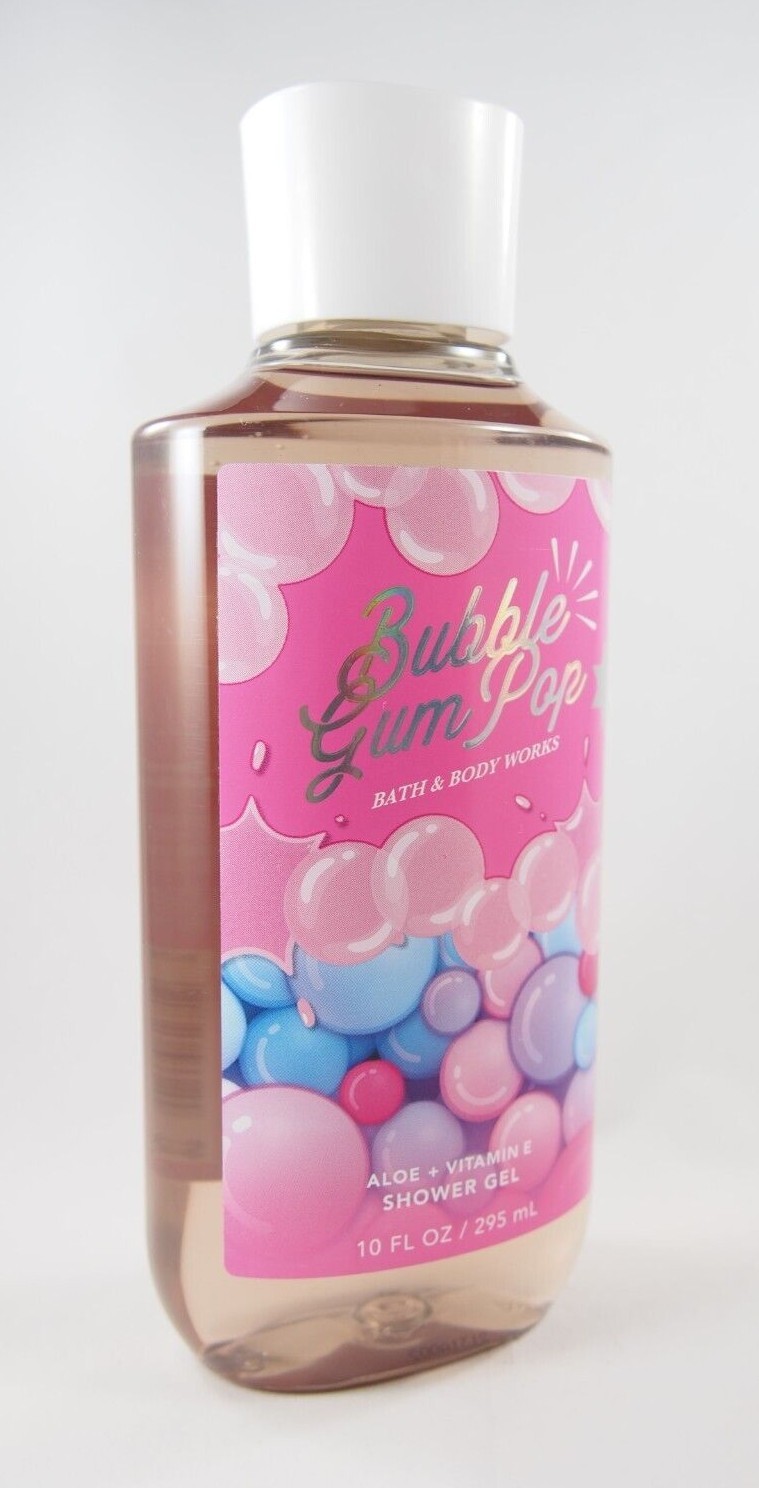 (1) Bath & Body Works Pink Bubblegum Pop Aloe Vitamin E Shower Gel Wash ...