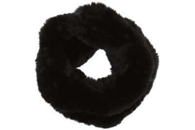 Jocelyn Black Genuine Rabbit Fur Cowl Scarf L17635 | eBay