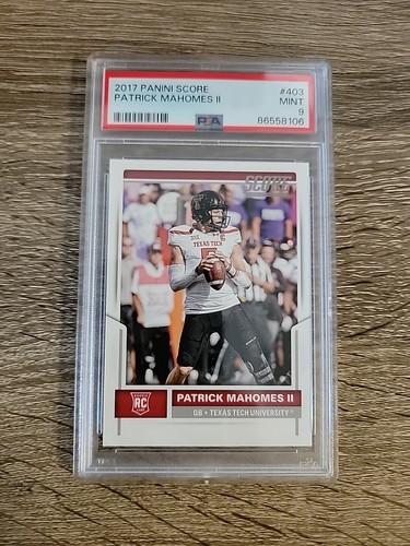 2017 Score Patrick Mahomes II Rookie Card RC #403 PSA 9 MINT Chiefs | eBay