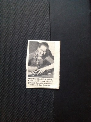 L1-8 Ephemera 1963 Picture Mary Prestidge Sidcup Kent Gymnast | eBay