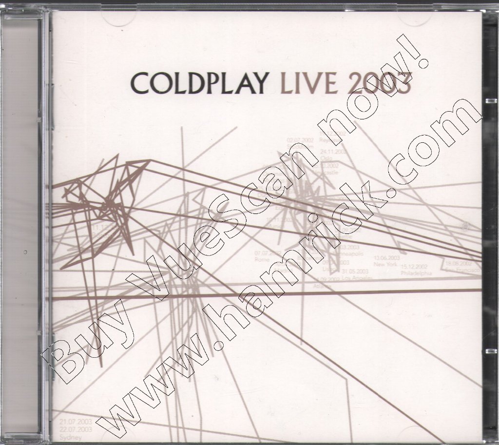 Coldplay Live 2003 CD/DVD Europe Capitol 2003 DVD + CD set 724359901404 ...