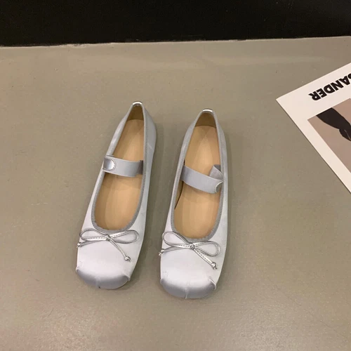 Ballet Flat Heel Women's Strap Spring Fall Satin Loafers Shoes Mary ...