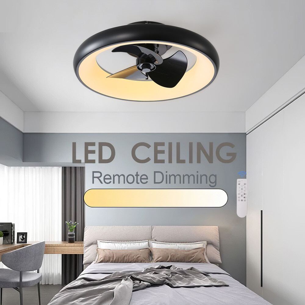 Dimmable Ceiling Fan Lights 3-Colour LED Adjustable App Remote Control ...