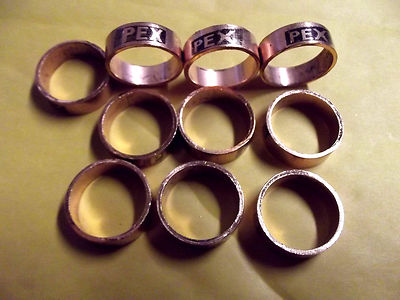 10 X 3/4"X 5/16" SIDE WIDTH,COPPER PEX CRIMP RINGS BY SIOUX CHIEF ...