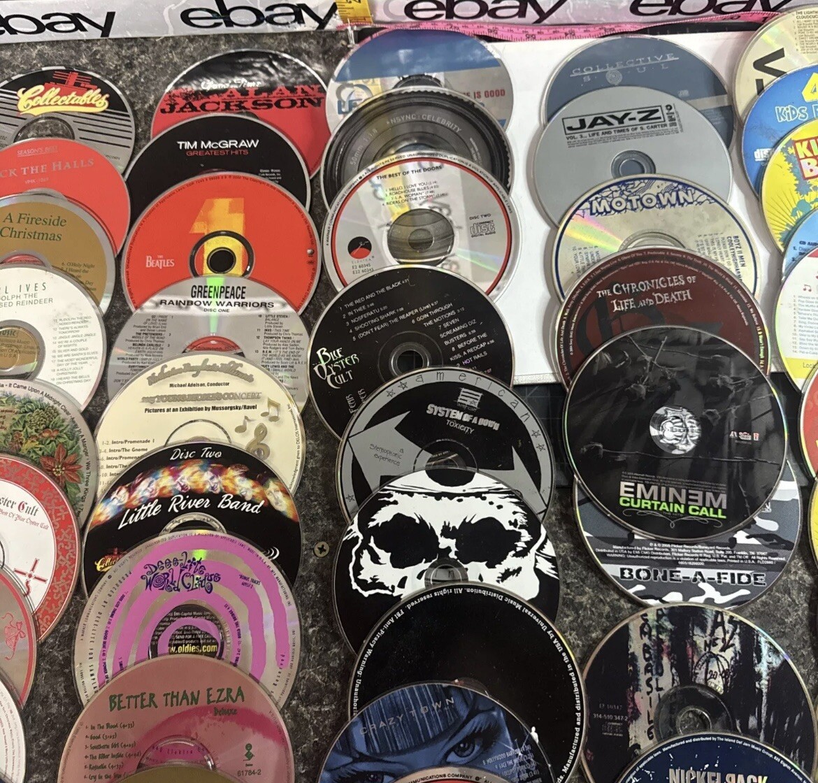 LOT of 100 Loose Music Cds (Discs Only) Random Assorted CDs See ...