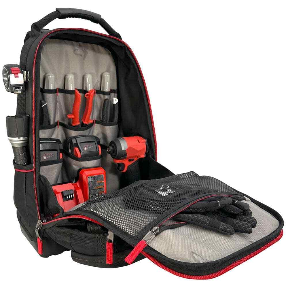 Husky Pro Tool Backpack Storage 13" Zippered Top Lockable Polyester w ...