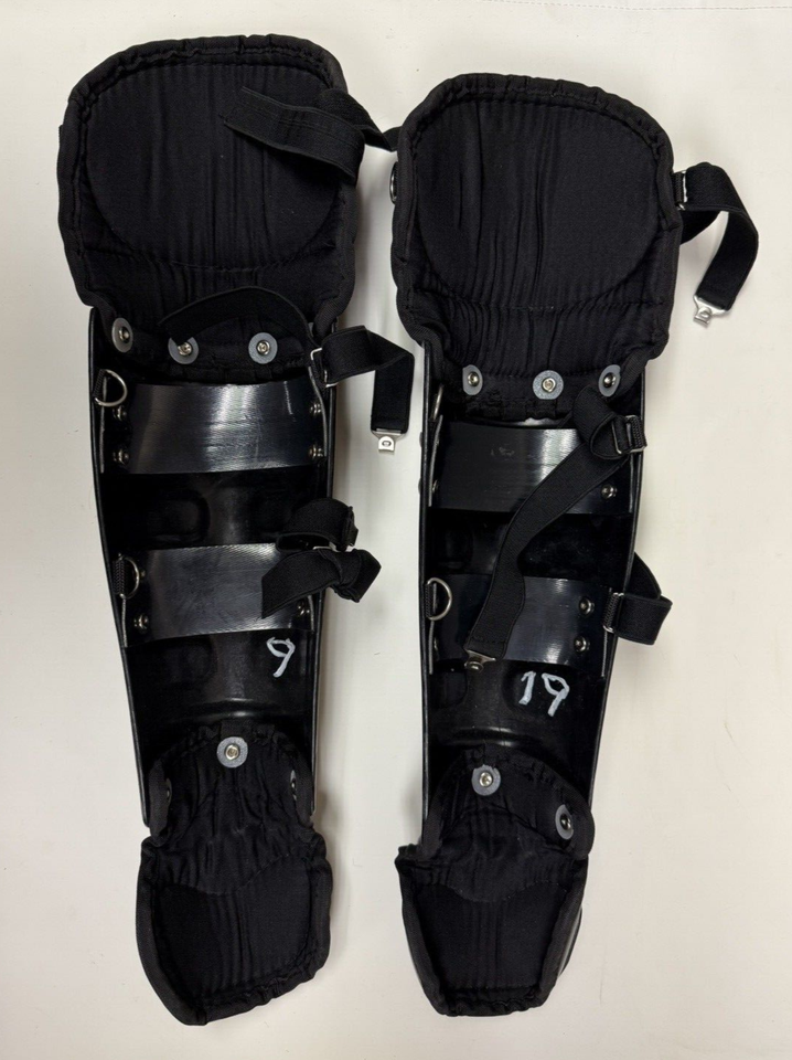 Richardson Black Catchers Shin Guards LG20 Baseball/Softball | eBay