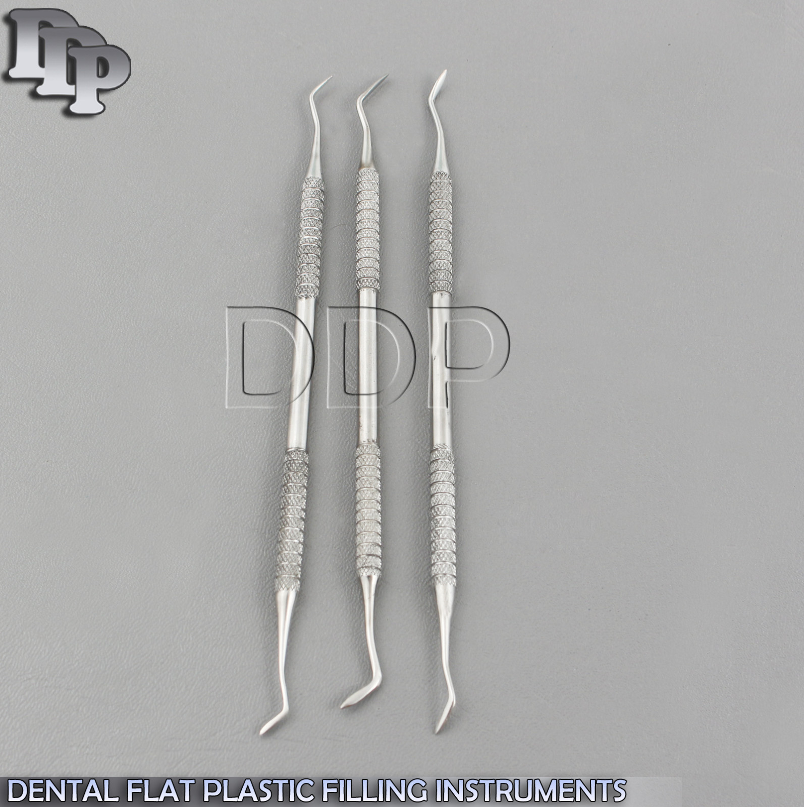 DENTAL FLAT PLASTIC FILLING INSTRUMENTS - SET OF 3 - DOUBLE ENDED 2mm ...