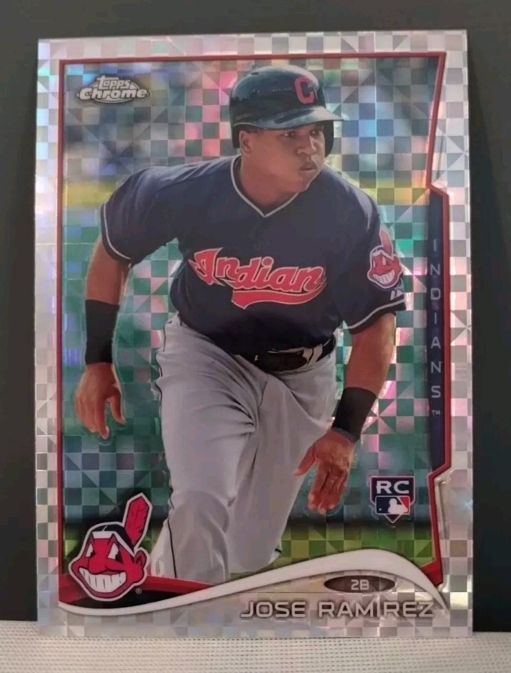 JOSE RAMIREZ - 2014 Topps Chrome Rookie Card #45 X-fractor parallel RC ...