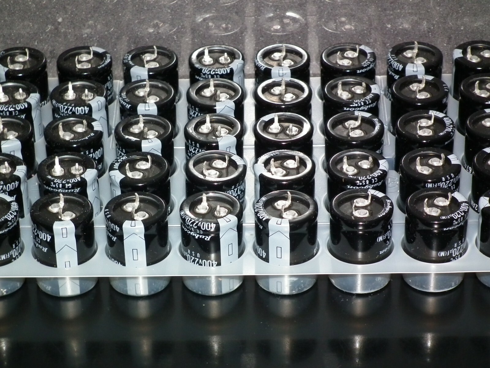 Rubycon JAPAN two electrolytic capacitors 220uF 400V 220u 220mfd USR ...