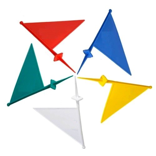 Cricket Plastic Ground Marker Boundary Flags Perimeter Marking Flag ...