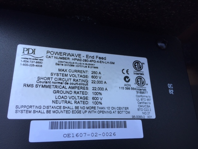 PDI Powerwave Bus Systems End Feed HPW2-250-4PG-4-EN-LH-SM (NEW) | eBay