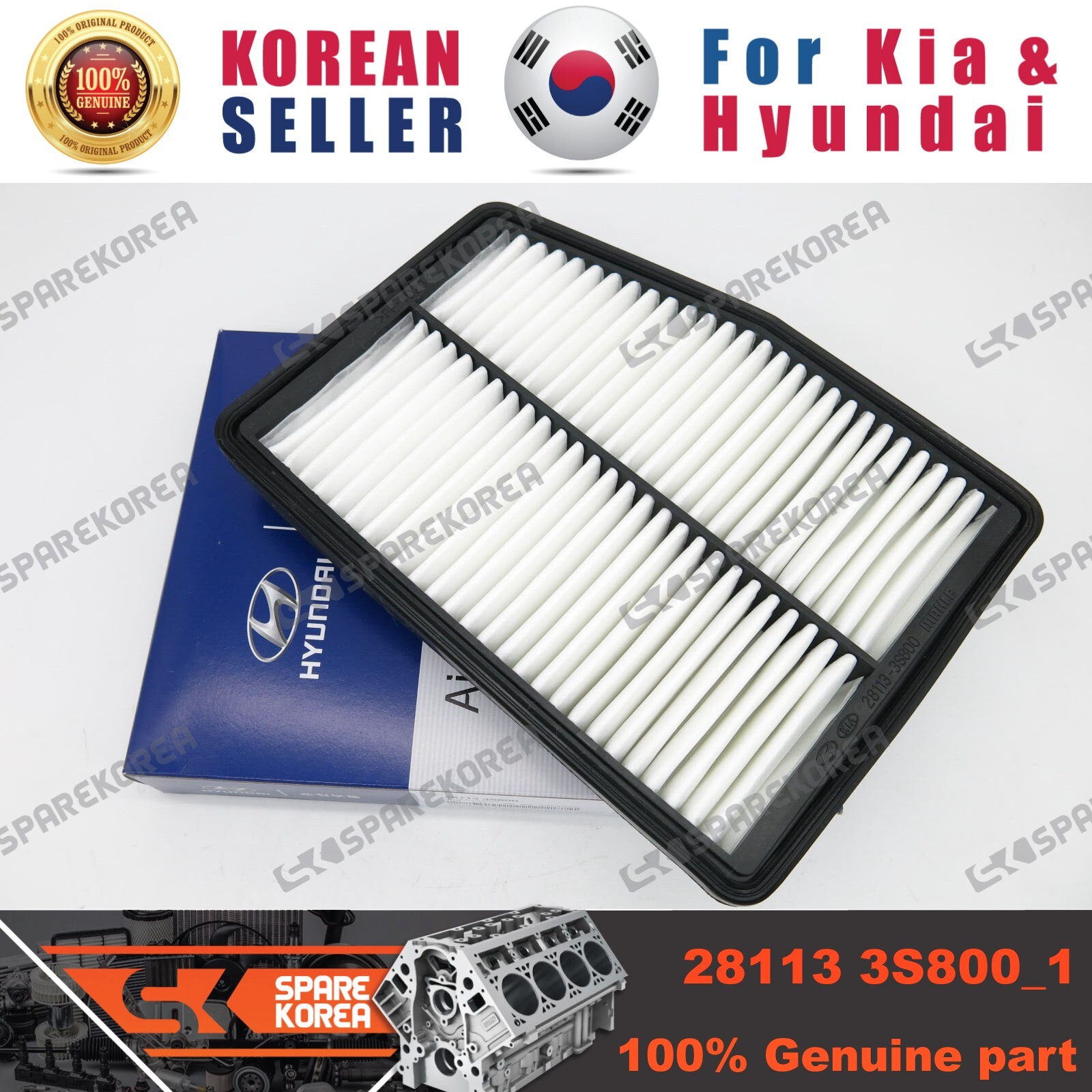 Genuine/OEM 281133S800 FILTER-AIR CLEANER for Hyundai YF Sonata 10 | eBay