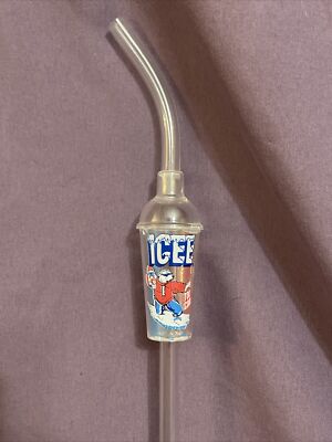 ICEE sip 'n see Vintage straw Too Cool Polar Bear approx 14" | eBay