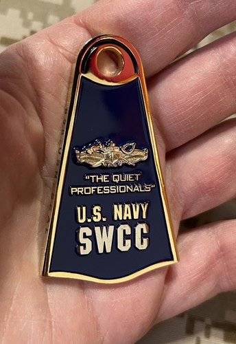 2.75" Authentic SWCC Navy Seal Coin Swim Fin Flipper Shaped from ...