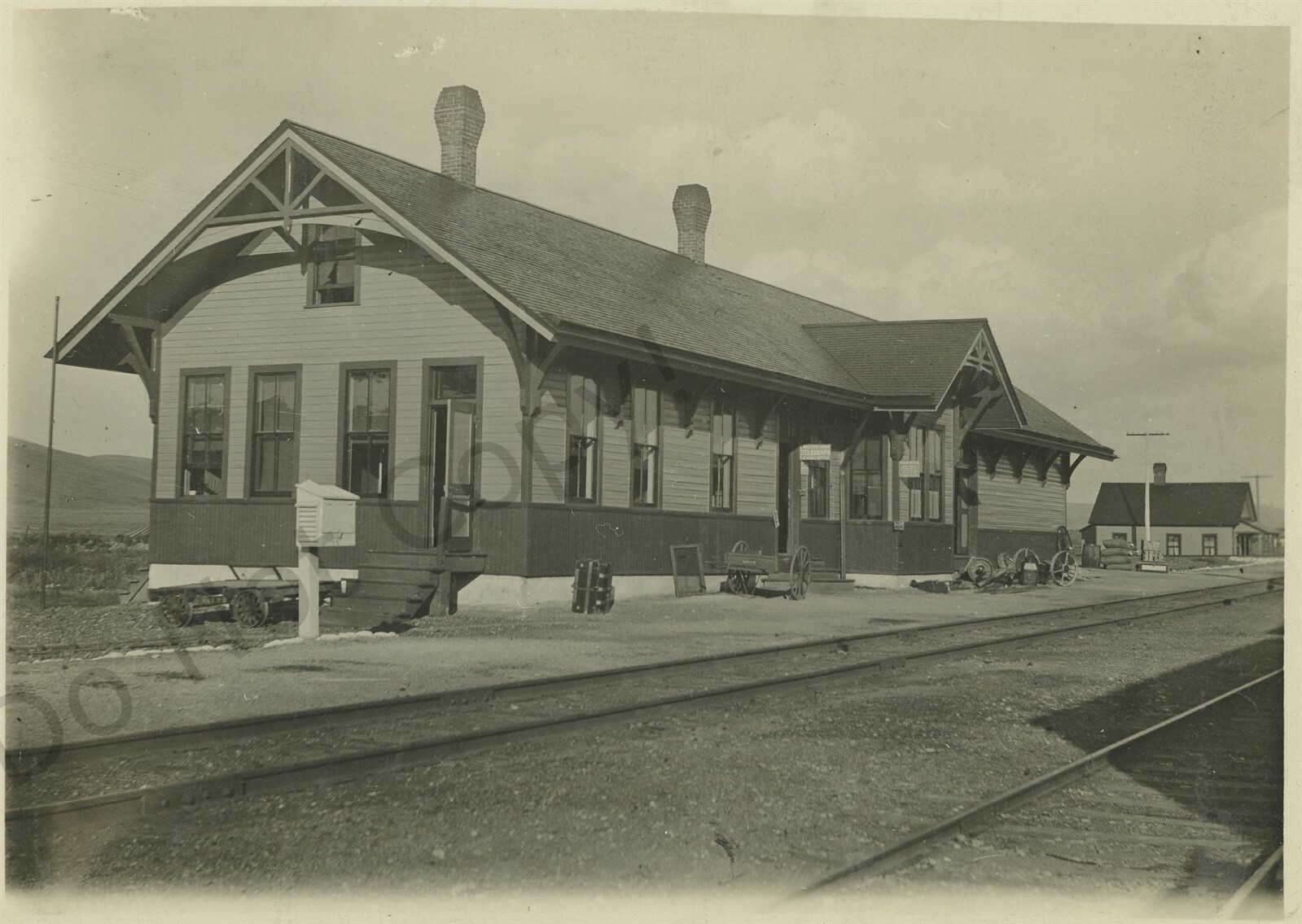 UNION PACIFIC Railroad Train Station MONIDA MT Near Ghost Town Montana ...