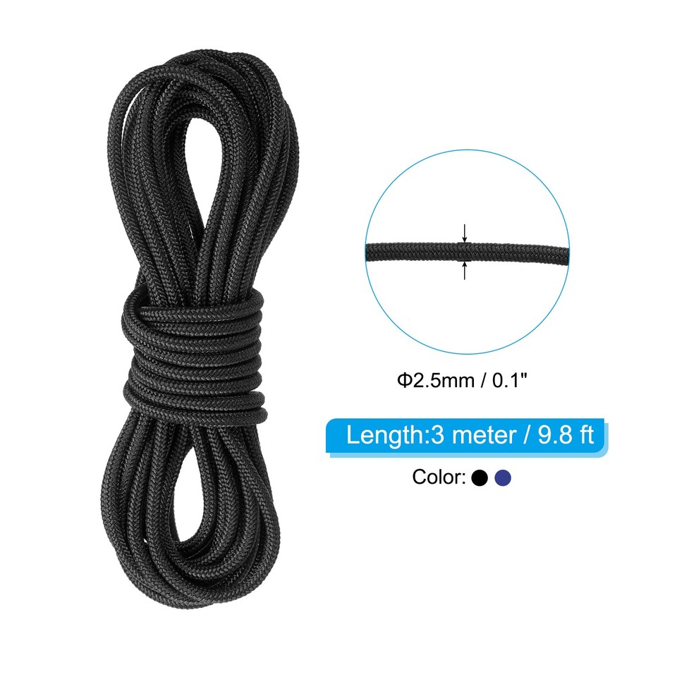 2pcs Archery D Loop Rope 10 FT, Bow String Release Nocking Loop, Black ...
