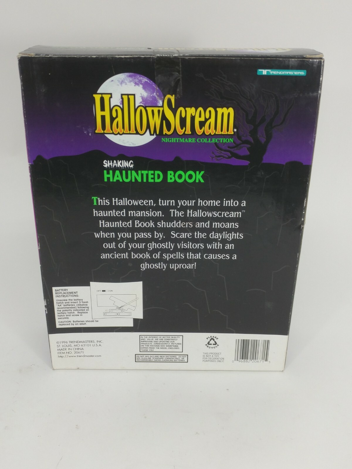 Hallow Scream Halloween Decoration Old Haunted Book & Gargoyle Light ...