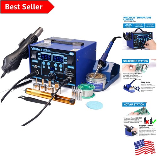 Digital Display 2-in-1 Soldering Iron and Hot Air Rework Station ...