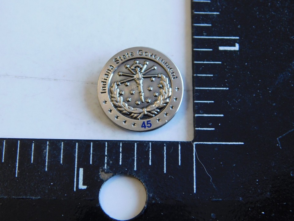 INDIANA STATE GOVERNMENT 45 YEAR SERVICE AWARD PIN | eBay