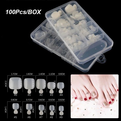 Nail Extension Nail Art Toe NailsTips Foot Tips Toenail Tablet False ...