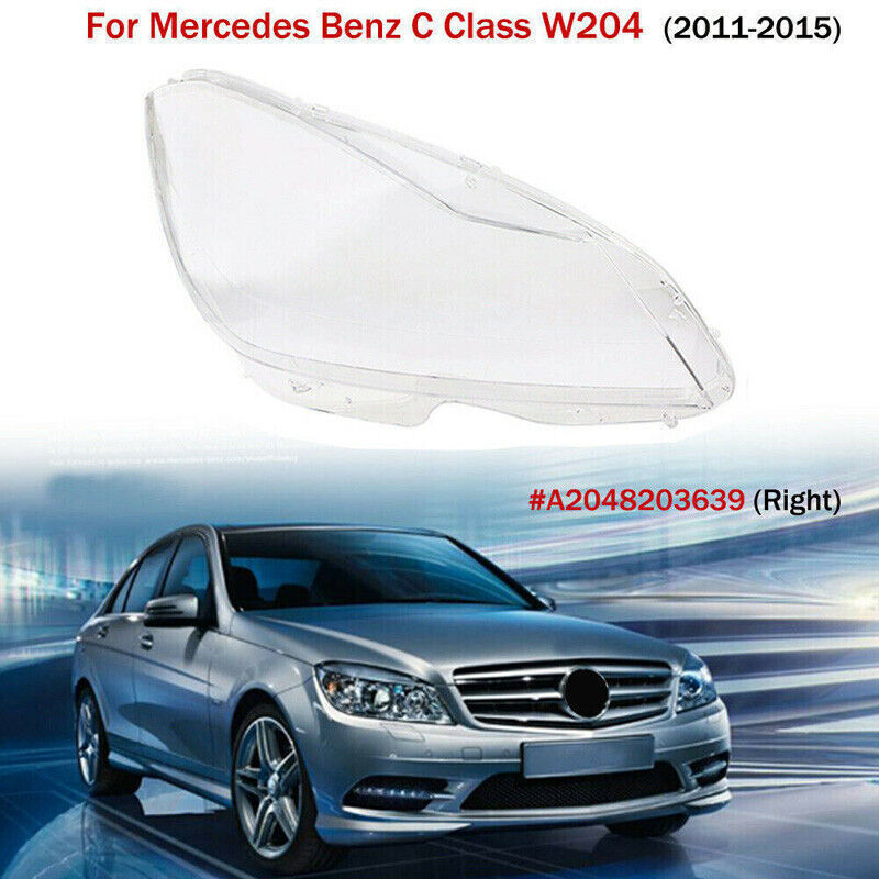 Right Headlight Headlamp Lens Cover For Mercedes W204 C Class C180 C300 ...