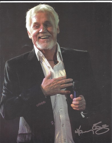 Rare SIGNED KENNY ROGERS Vintage 8x10 Glossy Photo Celebrity AUTOGRAPH ...
