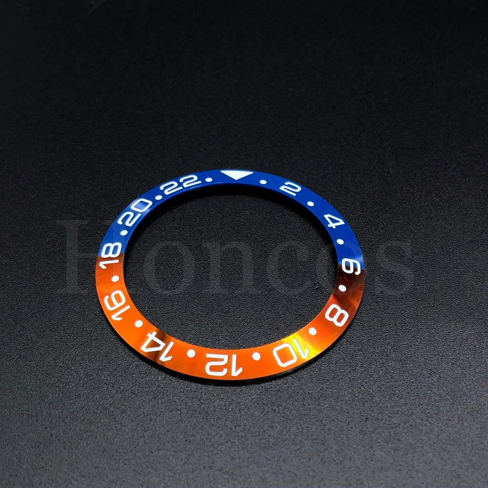 38MM Ceramic Bezel Insert Ring GMT Planet Ocean Diver Vintage fits for ...