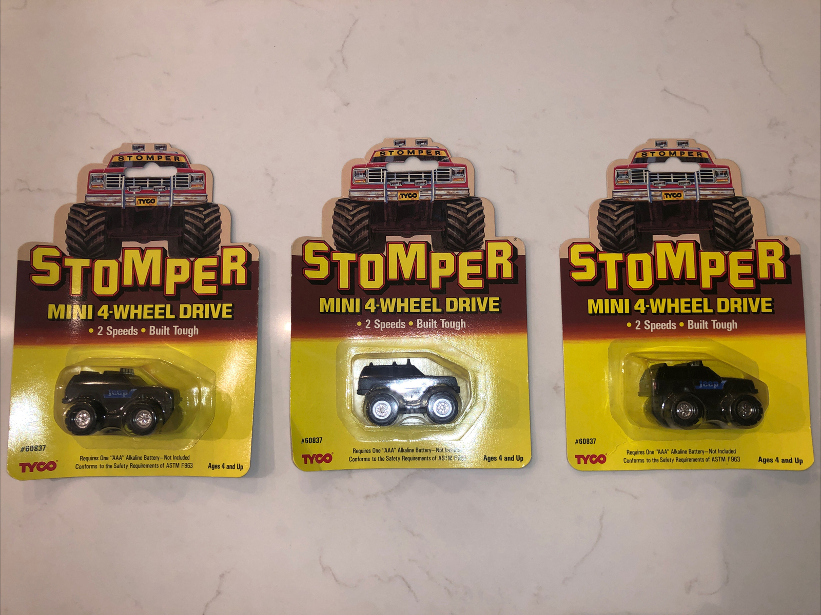 (3) Tyco Stomper Mini 4 Wheel Drive Jeep #60837 Rare!!!! NOS Vintage | eBay