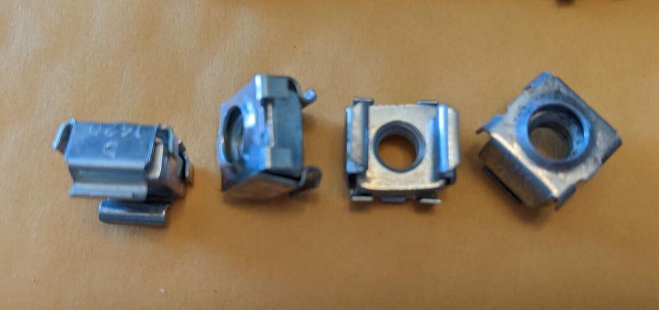 (50) 1/4-20 Cage Nuts Steel Zinc C7988-1420-3B Panel Range: .025-.063 ...