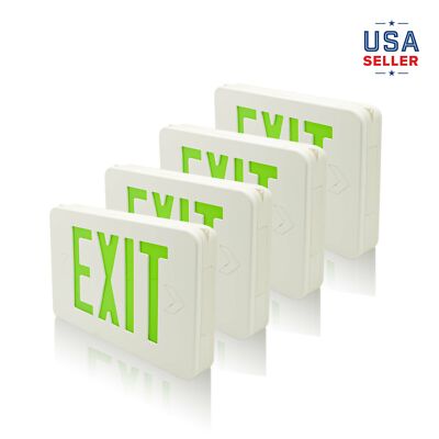 Exit Signs - Green Letters