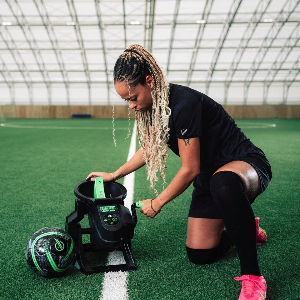 StrikeSphere Soccer Launcher Football Training Set Portable Shooter ...