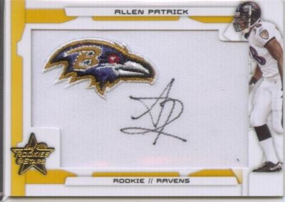 allen patrick rc auto logo patch ravens sooners ou #/15 | eBay