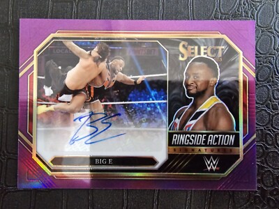 2023 Panini Select WWE Big E Ringside Signatures Purple Prizm /35 New ...