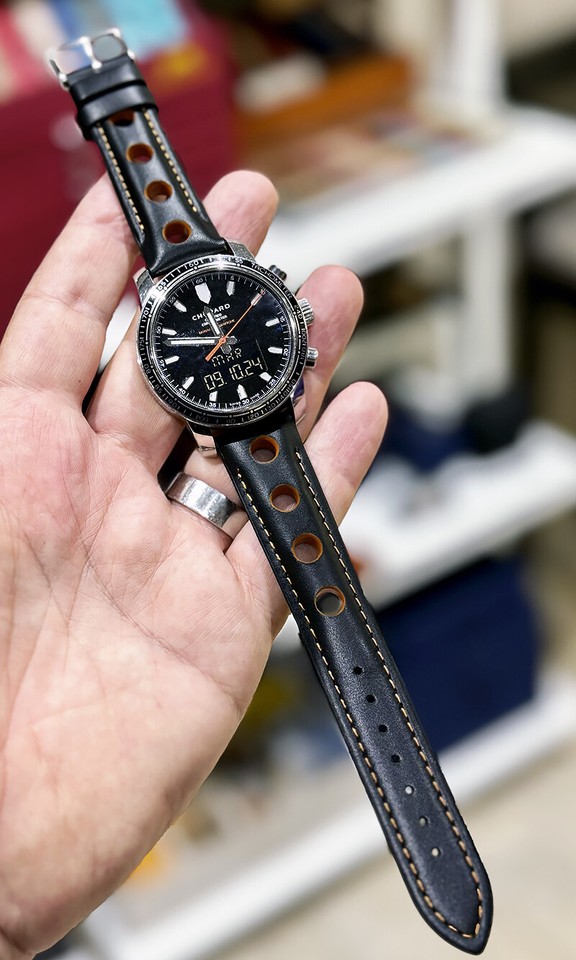 RALLY Grand Prix Watch Strap Premium Leather Half Padded & Smooth 20mm ...