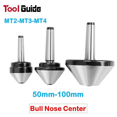 63-100mm Morse Taper MT-2-3-4 Bull Nose Live Revolving Pipe Center ...