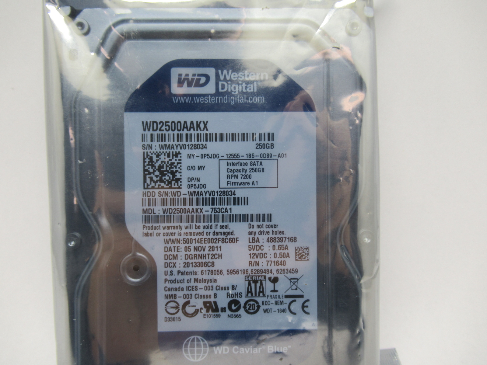 Western Digital Wd2500aakx-753ca1 Hard Drive 250gb 3.5" SATA HDD RPM ...