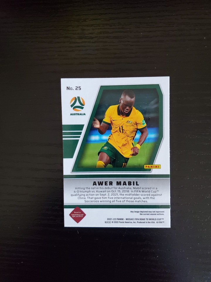 Awer Mabil - 2021-22 Mosaic FIFA World Cup Will To Win Insert #25 RC | eBay