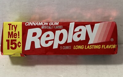VERY RARE Vintage 1981 REPLAY Cinnamon Gum 5 Cubes by Life Savers Inc ...