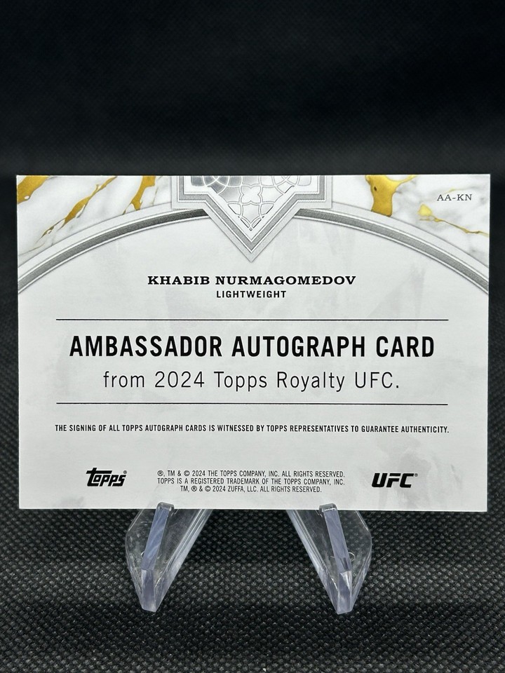 2024 Topps Royalty UFC Khabib Nurmagomedov Ambassador Autographs Blue ...